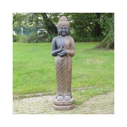 Oriental Galerie Dekofigur Buddha Figur stehend Steinfigur Greenstone Antik Chakra 118 cm (1 St)
