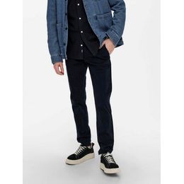 Only & Sons ONLY & SONS Chinohose Slim Fit Chino Hose Basic Pants ONSPETE Baumwolle Twill Denim (1-tlg) 3963 in Dunkelblau