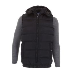 Ital-Design Funktionsjacke Herren Freizeit Weste Kapuze (abnehmbar) Gefüttert Jacke in Schwarz