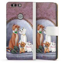 DeinDesign Handyhülle Aristocats Disney Offizielles Lizenzprodukt Aristocats, Huawei Honor 8 Hülle Handy Flip Case Wallet Cover Handytasche Leder