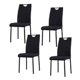HTI-Living Esszimmerstuhl Stuhl Denton Schwarz (Set, 4 St), Esszimmerstuhl, 4 St.