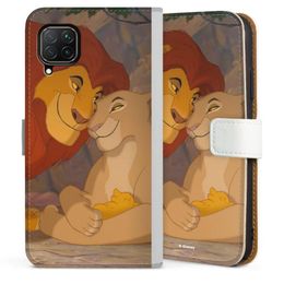 DeinDesign Handyhülle König der Löwen Disney Liebe Lion Love, Huawei P40 Lite Hülle Handy Flip Case Wallet Cover Handytasche Leder, weiß