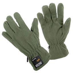 Alpha Industries Label Fleece Gloves (Sale) dark oliv, Gr&ouml;&szlig;e S/M