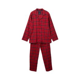 Tom Tailor Herren Pyjama mit Karomuster, rot, Karomuster, Gr. 50