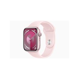 Apple Watch Series 9 GPS 45mm - Pink Aluminium Case with Light Pink Sport Band - S/M