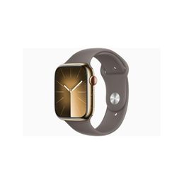 Apple Watch Series 9 GPS + Cellular 45mm - Gold Stainless Steel Case with Clay Sport Band - M/L