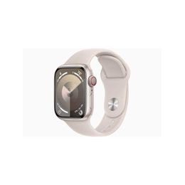 Apple Watch Series 9 GPS + Cellular 41mm - Starlight Aluminium Case with Starlight Sport Band - S/M