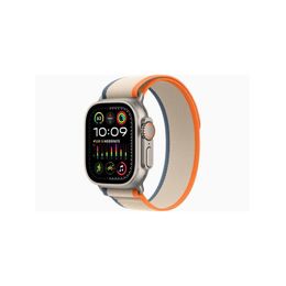 Apple Watch Ultra 2 GPS + Cellular 49mm - Titanium Case with Orange/Beige Trail Loop - S/M