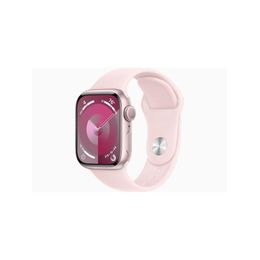 Apple Watch Series 9 GPS 41mm - Pink Aluminium Case with Light Pink Sport Band - S/M