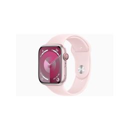 Apple Watch Series 9 GPS + Cellular 45mm - Pink Aluminium Case with Light Pink Sport Band - S/M