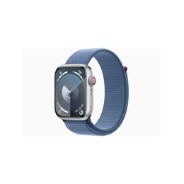 Apple Watch Series 9 GPS + Cellular 45mm - Silver Aluminium Case with Winter Blue Sport Loop