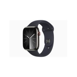 Apple Watch Series 9 GPS + Cellular 45mm - Graphite Stainless Steel Case with Midnight Sport Band - M/L