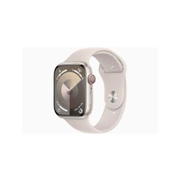 Apple Watch Series 9 GPS + Cellular 45mm - Starlight Aluminium Case with Starlight Sport Band - S/M