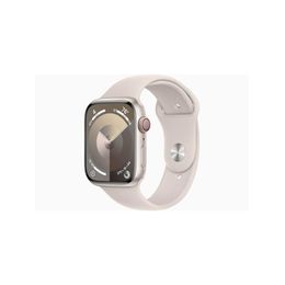 Apple Watch Series 9 GPS + Cellular 45mm - Starlight Aluminium Case with Starlight Sport Band - M/L