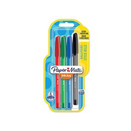 Papermate Paper Mate InkJoy 100ST Kugelschreiber | mittlere Spitze (1,0 mm) | rot, grün, blau und schwarz | 5 Stück