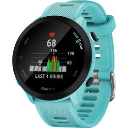 Garmin FORERUNNER 55 Multisport- Smartwatch (2,64 cm/1,04 Zoll, Garmin), GPS-Laufuhr, blau|schwarz