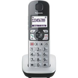 Panasonic KX-TGQ500 Seniorentelefon (Mobilteile: 1, mit IP-Technologie), schwarz|silberfarben