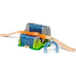 Brio® Spielzeugeisenbahn-Tunnel Brio® WORLD, Smart Tech Sound Wasserfall-Tunnel, für die Brio Eisenbahn; FSC® - schützt Wald - weltweit, blau|bunt|grau|grün