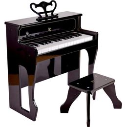 HAPE Spielzeug-Musikinstrument Klangvolles E-Piano, inklusive Hocker; FSC®- schützt Wald - weltweit, schwarz