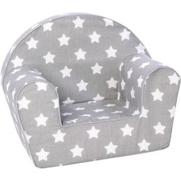 KNORRTOYS® Sessel Grey White Stars, für Kinder; Made in Europe, grau|weiß