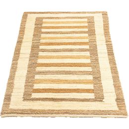 Wollteppich Gabbeh - Perser - 139 x 72 cm - beige, morgenland, rechteckig, Höhe: 18 mm, Wohnzimmer, Handgeknüpft, Einzelstück mit Zertifikat, beige