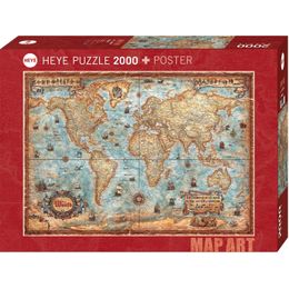 Heye Puzzle The World, 2000 Puzzleteile, Made in Europe, bunt