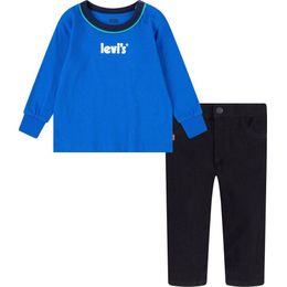 Levi's® kids Levi's® Kids Shirt & Hose POSTER LOGO RINGER & DENIM (Set, 2-tlg) for Baby BOYS, blau|schwarz