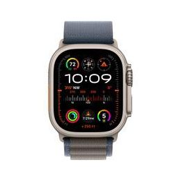 Apple Watch Ultra 2, Smartwatch dunkelblau, 49 mm, Alpine Loop, Titangehäuse, Cellular Kommunikation: Bluetooth Armbandlänge: 130 - 160 mm Touchscreen: mit Touchscreen
