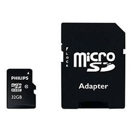 Philips FM32MP45B - Flash-Speicherkarte (microSDHC/SD-Adapter inbegriffen) - 32 GB - Class 10 - microSDHC UHS-I