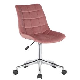 CLP B&uuml;rostuhl Medford Samt I Drehstuhl F&uuml;r Home-Office I Schreibtischstuhl H&ouml;henverstellbar Mit Drehfunktion, Metallgestell Und Rollen