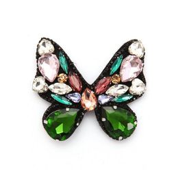 Firetti Brosche Schmuck Geschenk Ansteckschmuck Schmetterling, mit Glassteinen, blau|bunt|grün|rosa|rot|schwarz