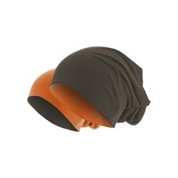 MSTRDS Beanie Accessoires Jersey Beanie reversible (1-St), braun|orange