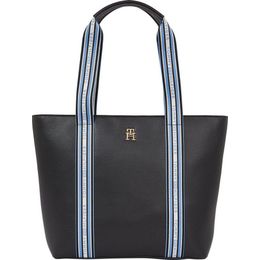 Tommy Hilfiger Shopper TOMMY LIFE SHOPPER, mit schönen Textiltrageriemen, schwarz