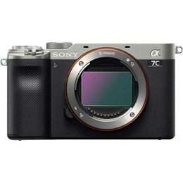Sony A7C Systemkamera (24,2 MP, 4K Video, 5-Achsen Bildstabilisierung, NFC, Bluetooth, nur Gehäuse), schwarz|silberfarben