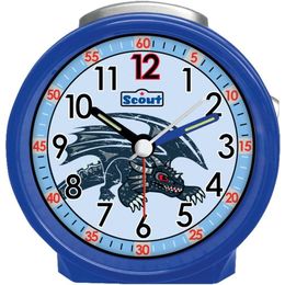 Scout Quarzwecker Dinosaurier Wecker, Friends, 280001024 Dionosauriermotiv, Lernwecker, ideal auch als Geschenk, blau