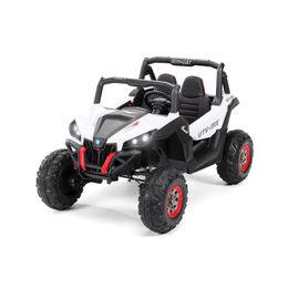 Actionbikes Motors Kinder-Elektroauto UTV Buggy MX Allrad 4x4 (Schwarz Wei&szlig;)