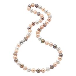 ADRIANA Perlenkette La mia perla, Romantica, R6, mit Süßwasserzuchtperlen, bunt|silberfarben