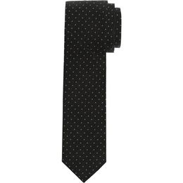 OLYMP Krawatte Seidenkrawatte, schwarz