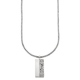 HECHTER PARIS Kette mit Anhänger Schmuck Geschenk Silber 925 Halsschmuck Halskette Venezianer, schwarz|silberfarben