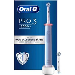 Oral-B Elektrische Zahnbürste 3 3000, Aufsteckbürsten: 2 St., 3 Putzmodi, blau