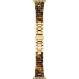 Michael Kors Smartwatch-Armband Apple Strap, MKS8040, Geschenkset, Wechselarmband, Ersatzarmband für Damen & Herren, unisex, goldfarben