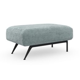 Hocker Machalke Gr. H/T: 45 cm x 90 cm, Chenille ELOY, grau (blaugrau eloy) Sitzhocker