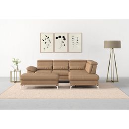 Sit & More Hocker SIT&MORE "Cabrio" Gr. B/H/T: 133 cm x 48 cm x 72 cm, Leder, braun (cappucino)