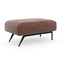 Hocker Machalke Gr. H/T: 45 cm x 90 cm, Chenille ELOY, rosa (rosé eloy) Sitzhocker