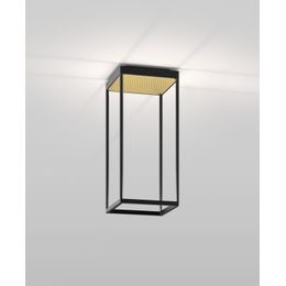 Serien Lighting REFLEX2 Ceiling 450 S LED schwarz/ Strukturglas hellgold 3000K DALI