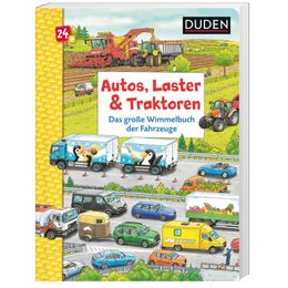 Duden 24+: Autos, Laster & Traktoren: Das große Wimmelbuch der Fahrzeuge - Christina Braun, Pappband