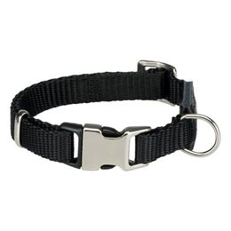 Trixie Hunde-Halsband Premium Halsband mit Metallverschluss schwarz