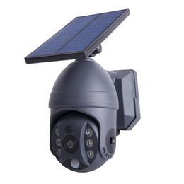 Näve Leuchten LED Solar Außenwandleuchte "Moho" mit Bewegungsmelder und Security-Kamera- Attr (Farbe: grau)