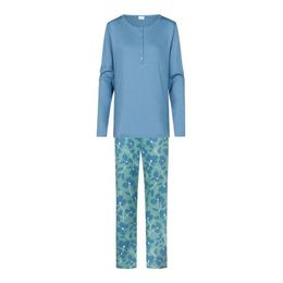 Mey Pyjama Anzug lang, blau