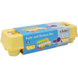 VEDES Großhandel GmbH - Ware - SpielMaus Baby Farb-und Steckset Eier, 12-teilig